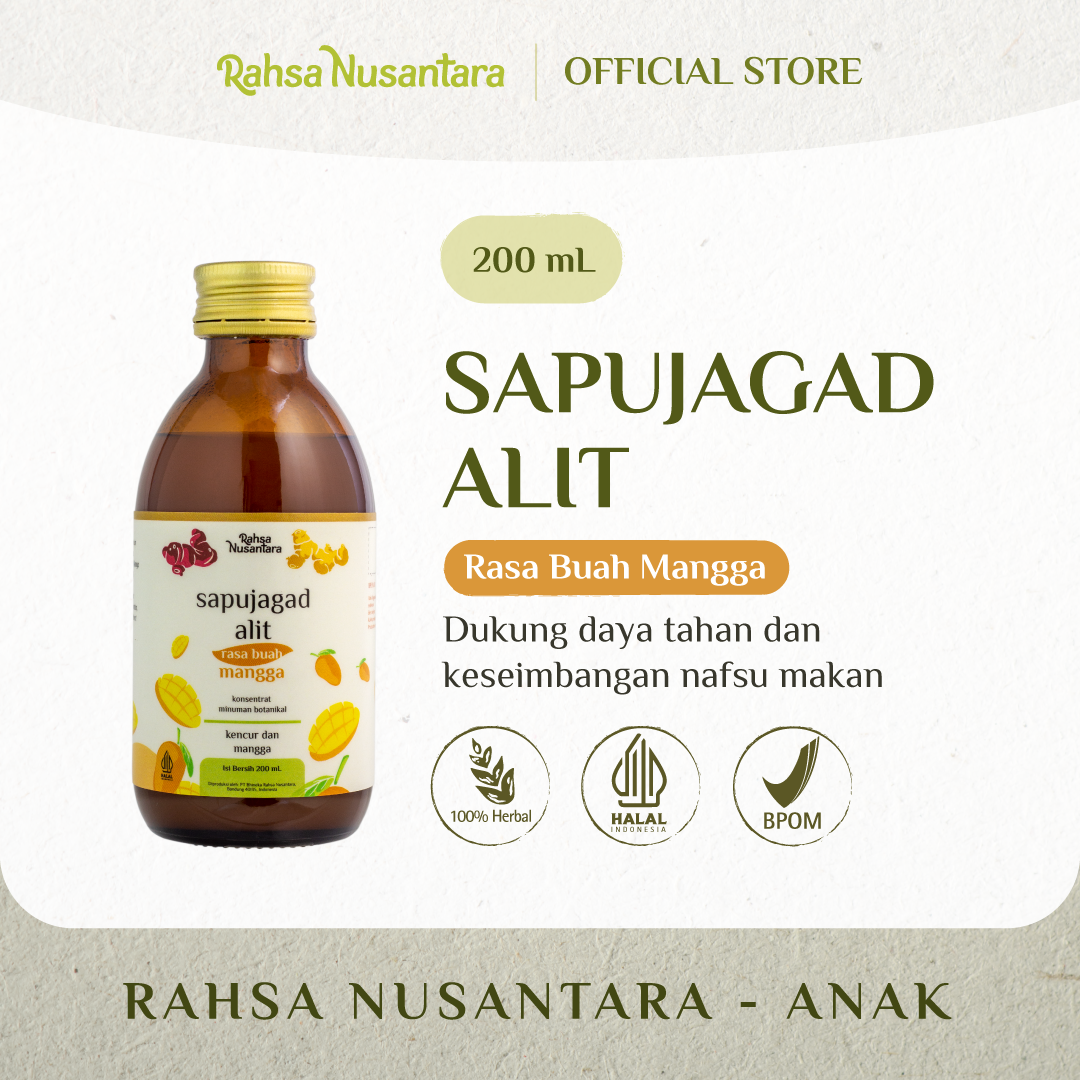 Sapujagad Alit Rasa Mangga 200mL | BPOM - Vitamin Herbal Daya Tahan Tu